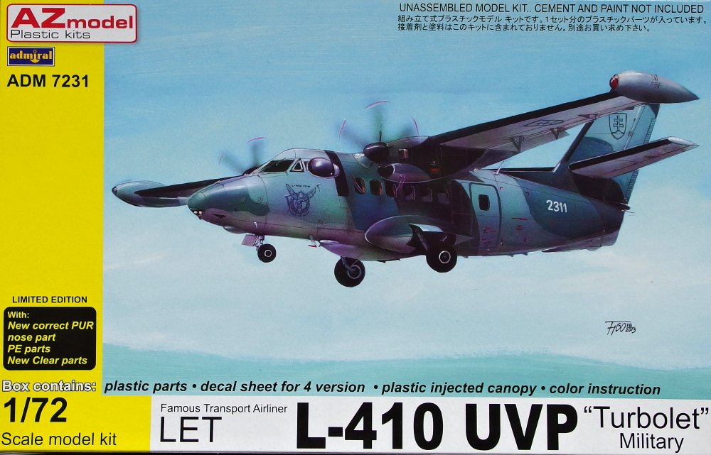 MODELIMEX Online Shop | 1/72 LET L-410 UVP Turbolet MILITARY (4x camo) | váš spolehlivý ...