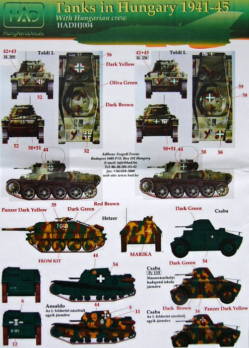 MODELIMEX Online Shop | 1/72 Decal Hungarian markings WWII | váš ...