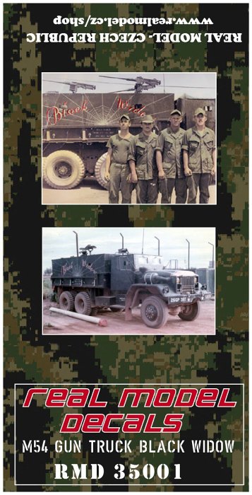 MODELIMEX Online Shop | 1/35 Decal for M54 Gun Truck 'Black Widow' | váš spolehlivý modelářský ...