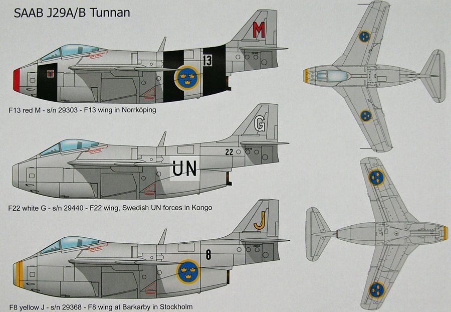 MODELIMEX Online Shop | 1/72 SAAB J29A/B Tunnan Swedish Air Force Fighter | váš spolehlivý ...